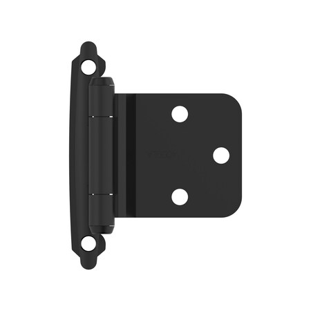 Amerock Variable Overlay Self Closing Face Mount Reverse Bevel Matte Black Cabinet Hinge, 1 Pair ...